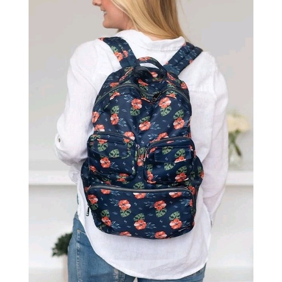 lug | Bags | Lug Travel Puddle Jumper Packable Backpack Bag Floral Navy ...